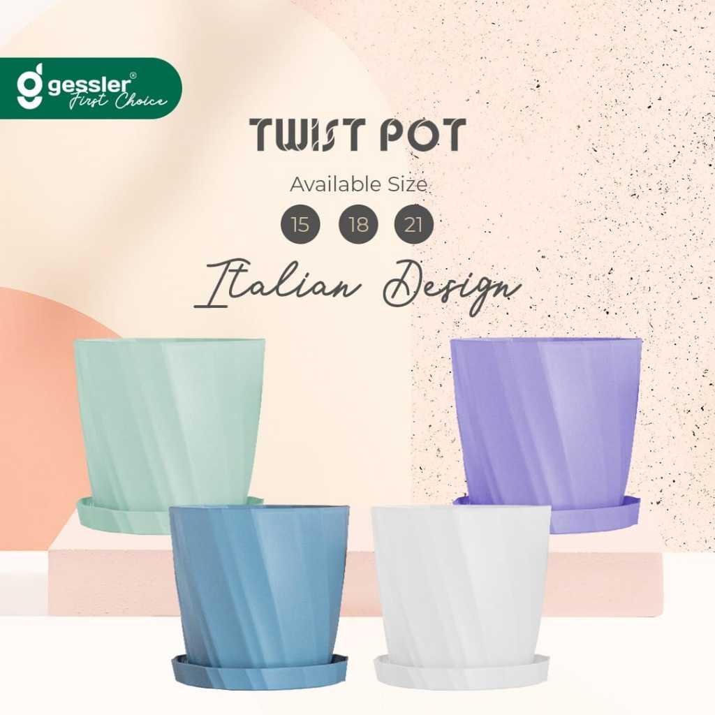 Jual Gessler Pot Twist Bunga - Tanaman Italian Design - Termasuk ...