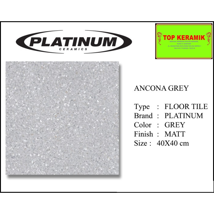 Jual Keramik Platinum 40x40 Ancona Grey | Shopee Indonesia