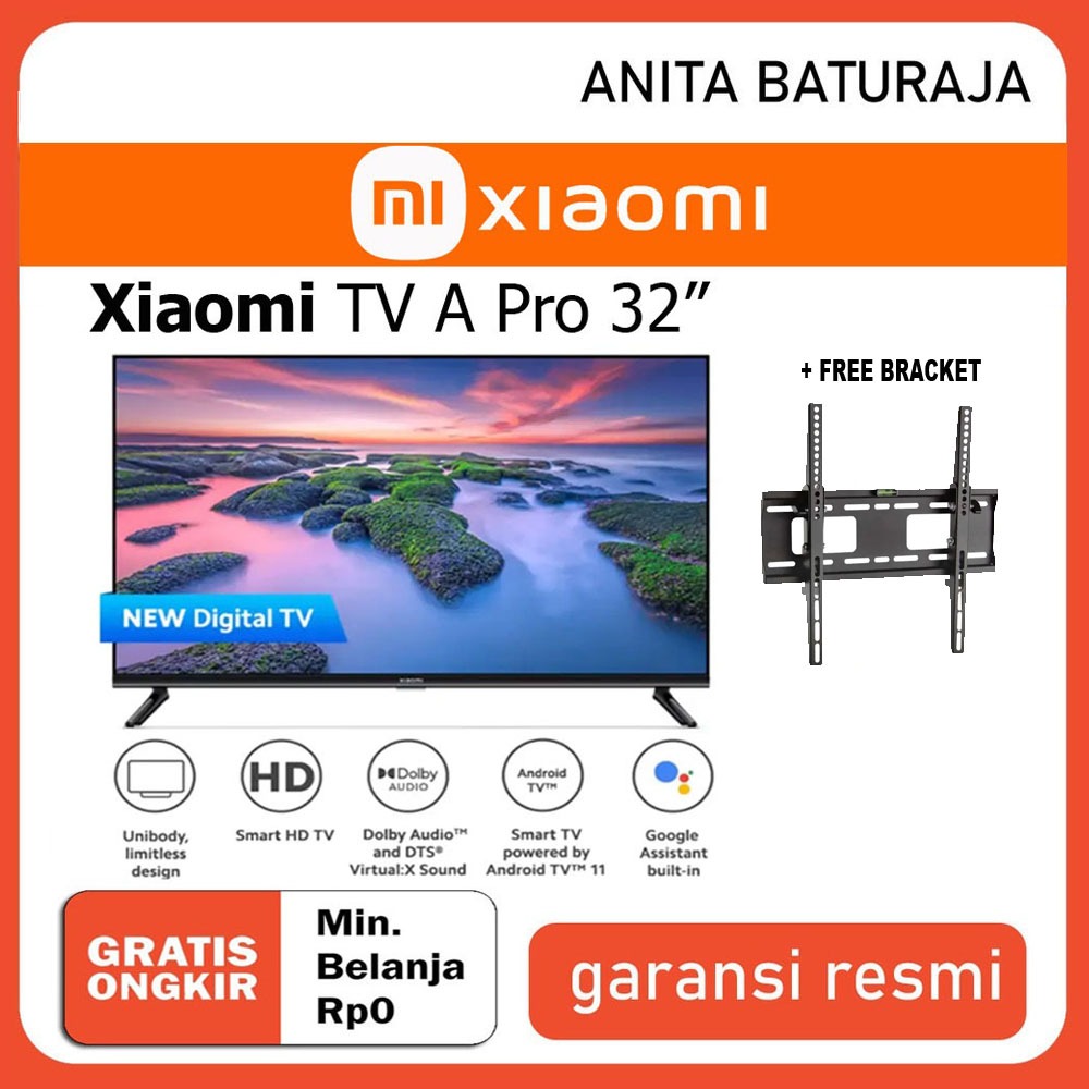 Jual XIAOMI OFFICIAL Xiaomi TV A2 32" DAN A PRO 32" Smart HD Android TV ...