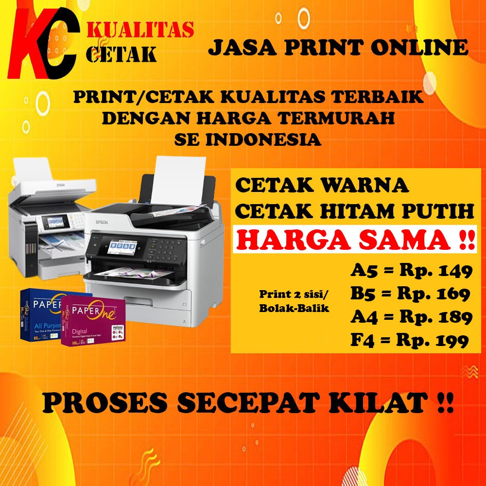 Jual PRINT / CETAK BUKU CEPAT A4 80/100 GSM TERMURAH, CETAK DOKUMEN ...