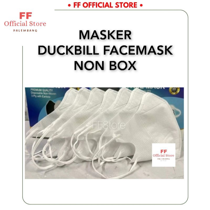 Jual (FF STORE OFFICIAL) MASKER DUCKBILL (Non Box) Face Mask PUTIH ...