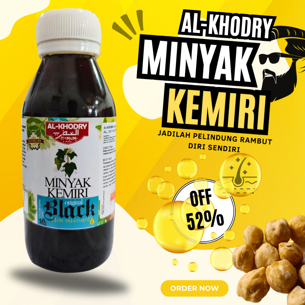 Jual Minyak Kemiri Al Khodry | Obat Penumbuh Rambut Premium Al-Khodry ORIGINAL | MINYAK KEMIRI ...
