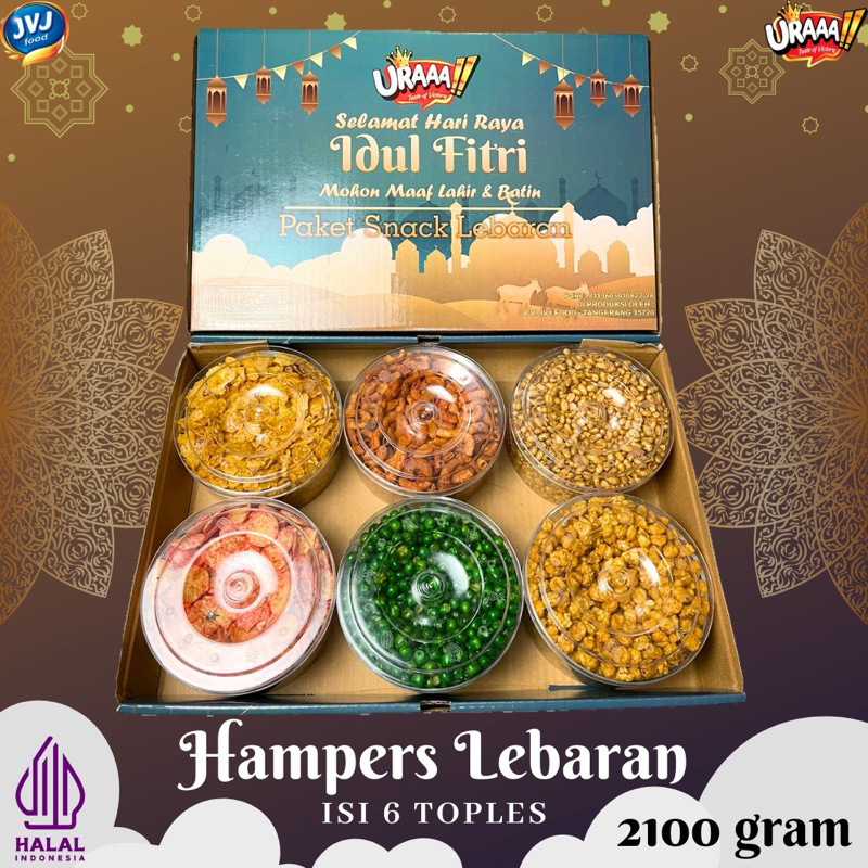 Jual PAKET SNACK LEBARAN URAAA!! 6 Toples/Botol Mix Kacang Snack ...