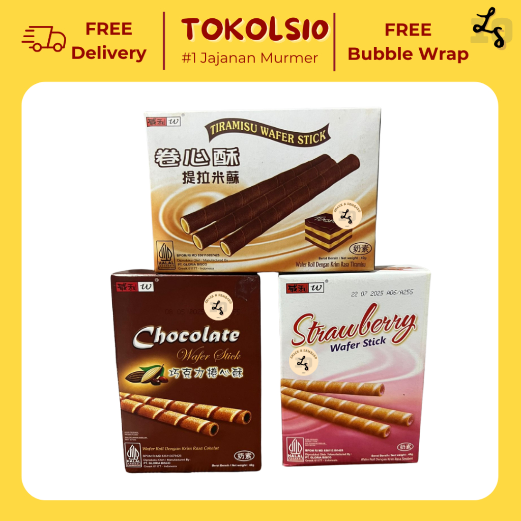 Jual Biskitop - Willie Wafer Stick Rasa Coklat/Strawberry/Tiramisu ...