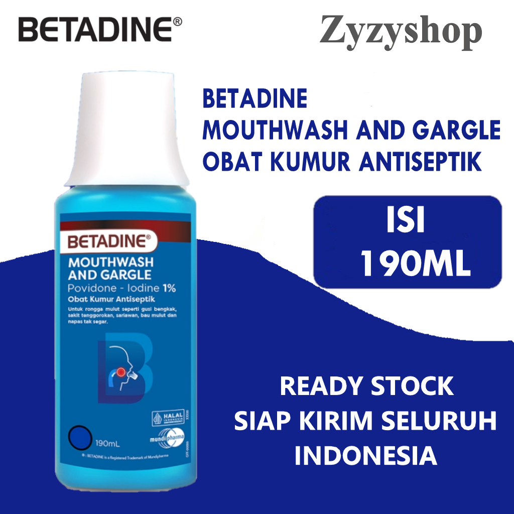 Jual BETADINE Mouthwash & Gargle - Obat Kumur Antiseptik 190ml | Shopee Indonesia