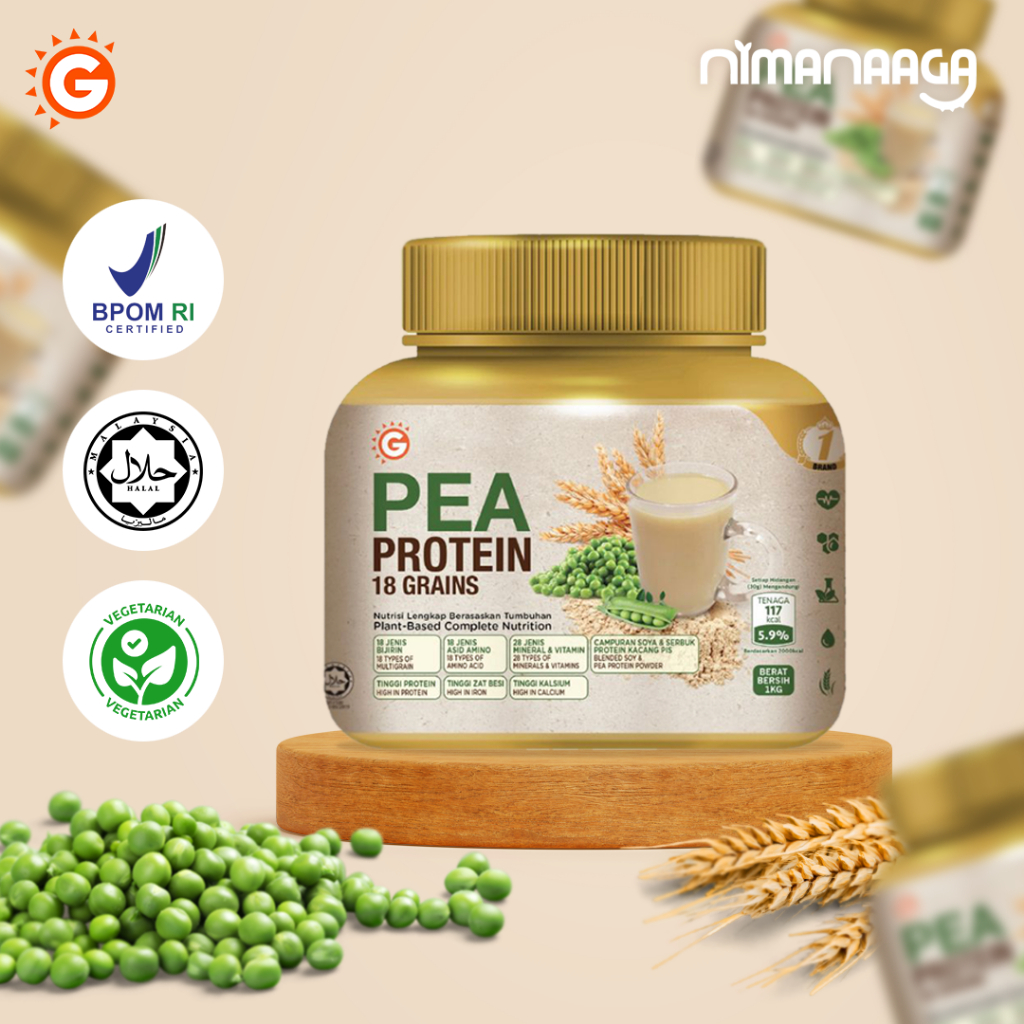Jual GoodMorning Pea Protein 18 Grains Plant-Based Complete Nutrition ...