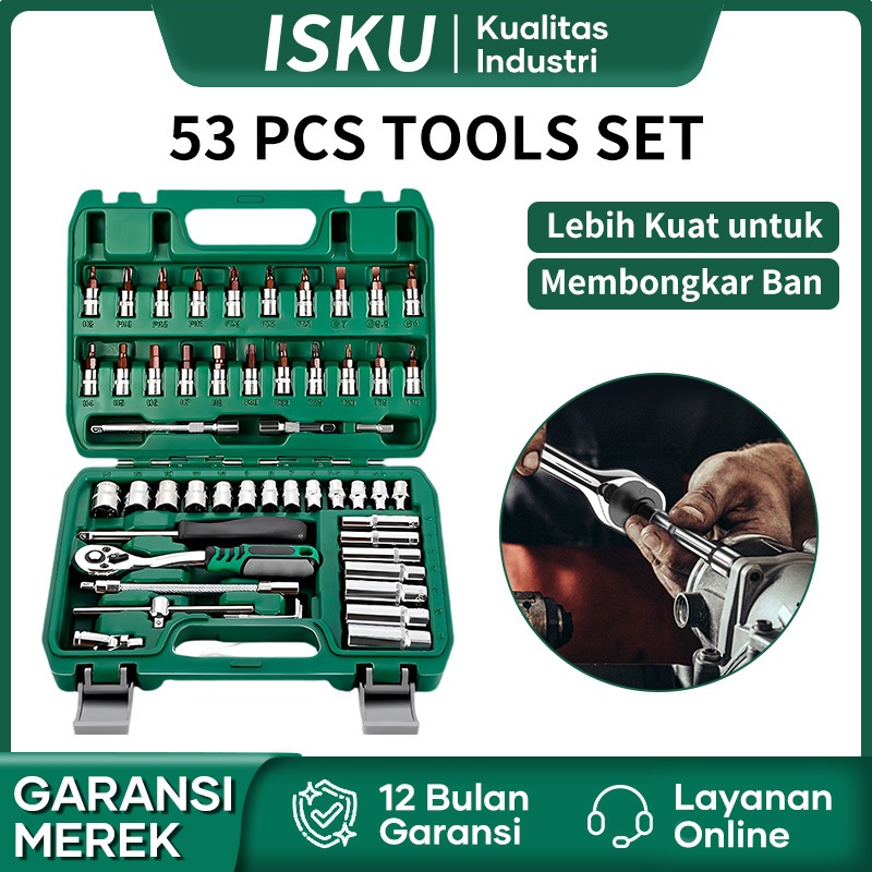 Jual Isku Kunci Sok Set 53 Pcs Tool Kit Set Motor Lengkap Tool Kit Kunci Shock Set Full | Shopee ...