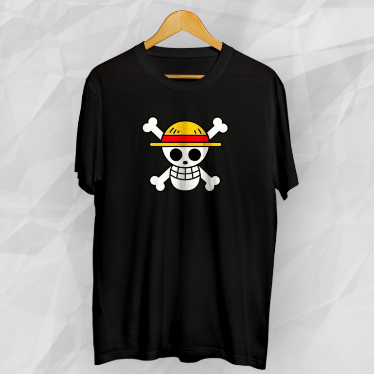 Jual Kaos Pria Distro LUFFI ONE PIECE LOGO ANIME MANGA | Shopee Indonesia
