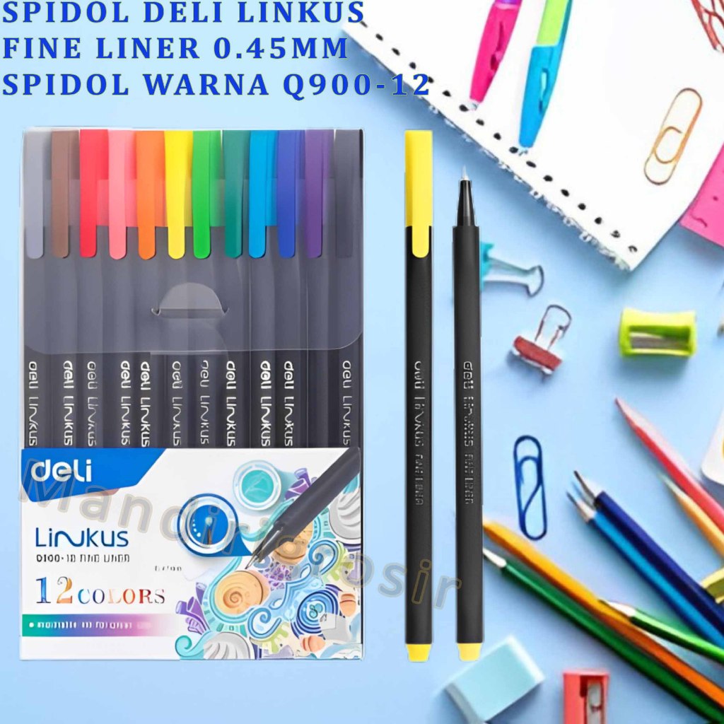 Jual Fine Liner Linkus 0.45mm * Spidol Deli Linkus * Spidol Warna Q900 ...