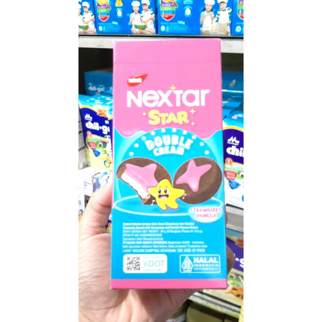 Jual Nextar Star Double Cream Strawberry Vanilla 84 gr | Shopee Indonesia