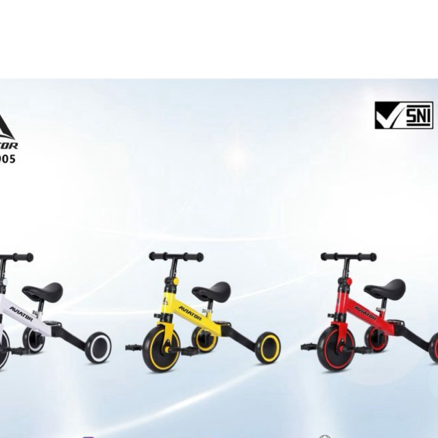 Jual Sepeda Roda Tiga Balance Bike Aviator AT-7905 3 IN 1 By Pacific ...
