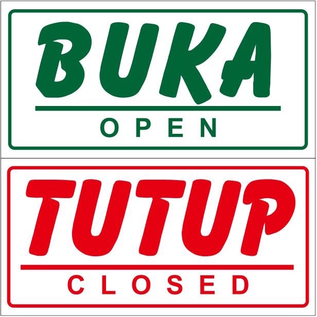 Jual BUKA TUTUP / OPEN CLOSED AKRILIK_006 | Shopee Indonesia