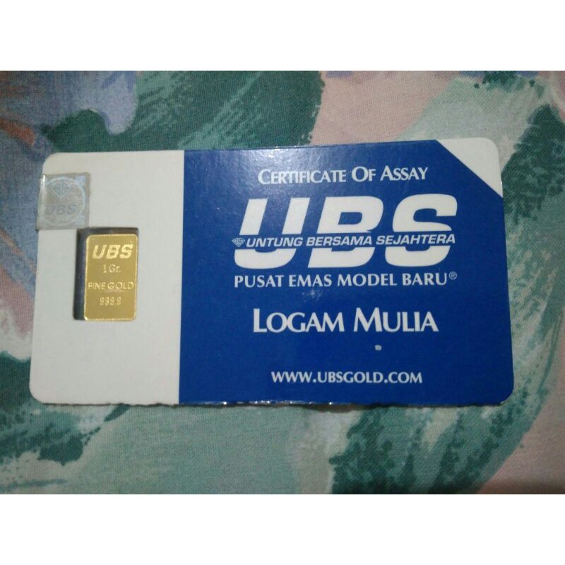 Jual Logam Mulia LM UBS GOLD 1Gr(Gram) | Shopee Indonesia