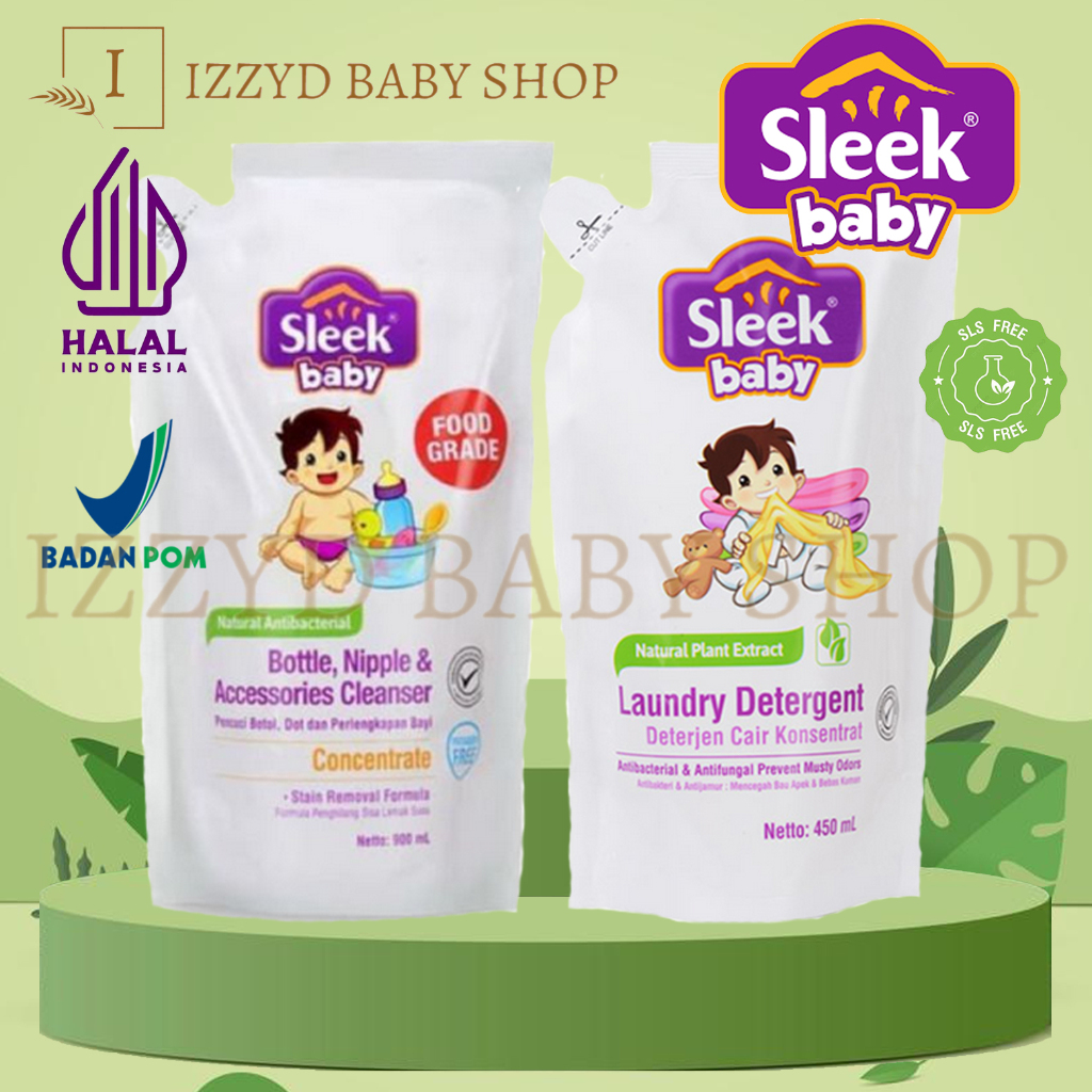 Jual Sleek baby laundry detergent 900ml refill 900 ml slek sabun cuci ...