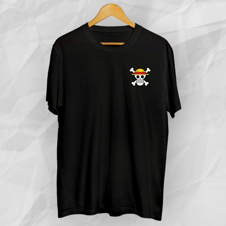 Jual Kaos Pria Distro LUFFI LOGO ONE PIECE ANIME MANGA | Shopee Indonesia