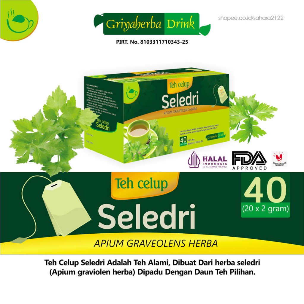 Jual Teh herbal seledri bermanfaat untuk mengobati darah tinggi obat ...
