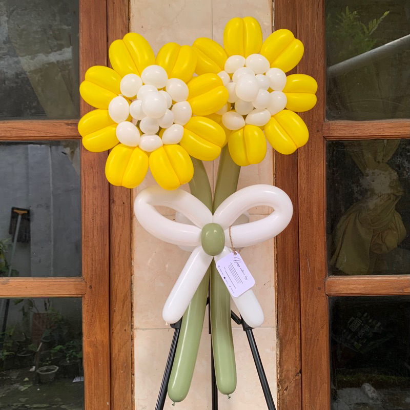 Jual BUKET BUNGA BALON SUNFLOWER tangkai panjang / buket balon malang ...