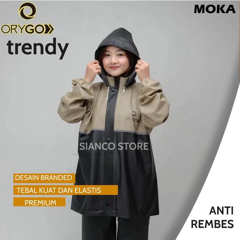 Jual Mantel Jas Hujan Pria Wanita Dewasa Model Hoodie Kekinian Premium Tebal Anti Rembes ...