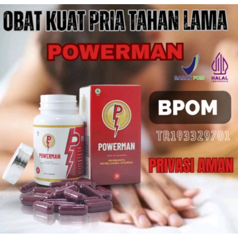 Jual POWERMAN OBAT KUAT HERBAL STAMINA PRIA isi 30 kapsul TAHAN LAMA paling ampuh 100% ORIGINAL ...
