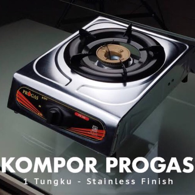 Jual KOMPOR GAS PROGAS 1 TUNGKU STAINLESS SNI | Shopee Indonesia