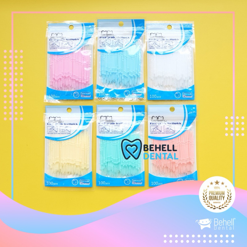 Jual 100Pcs POUCH TUSUK GIGI 2 SISI BEHEL PREMIUM PUTIH PINK HIJAU BIRU ...