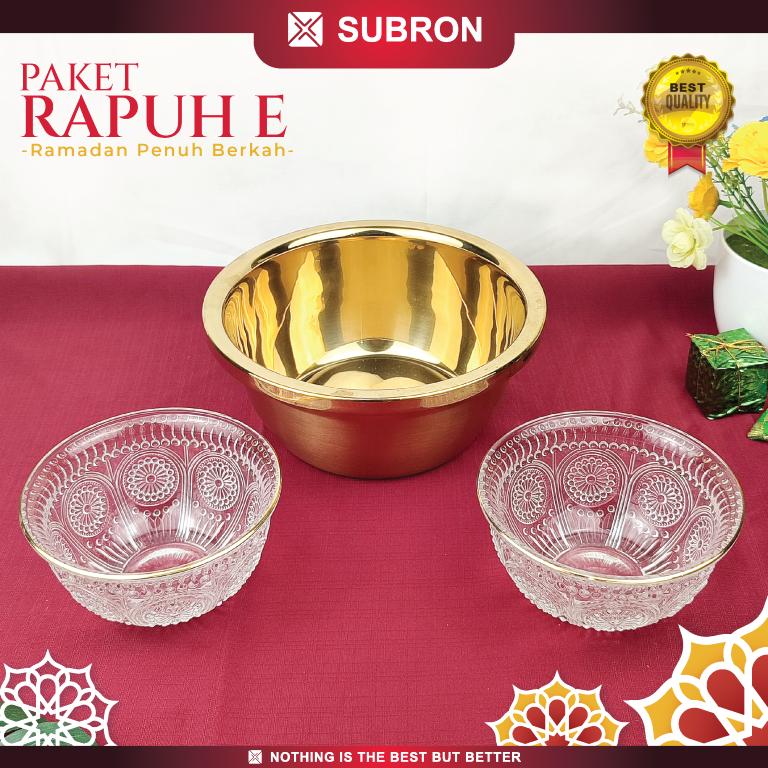 Jual SUBRON Paket Special Promo Ramadhan SET Baskom Mangkuk Kaca ...