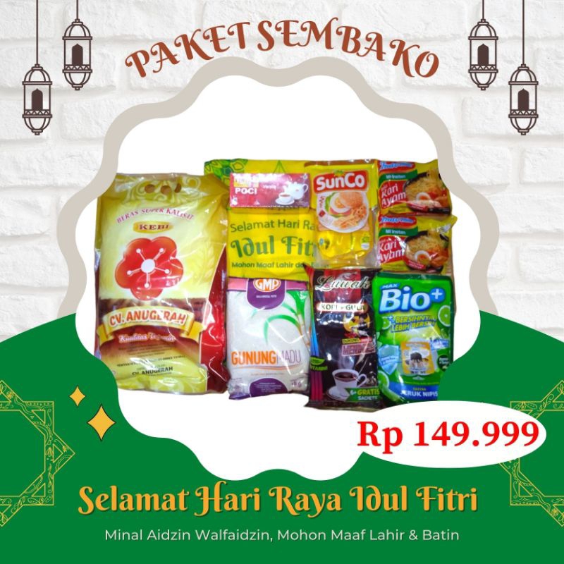 Jual PARSEL SEMBAKO 7 KG FREE KARTU UCAPAN PARCEL HAMPERS IDUL FITRI ...