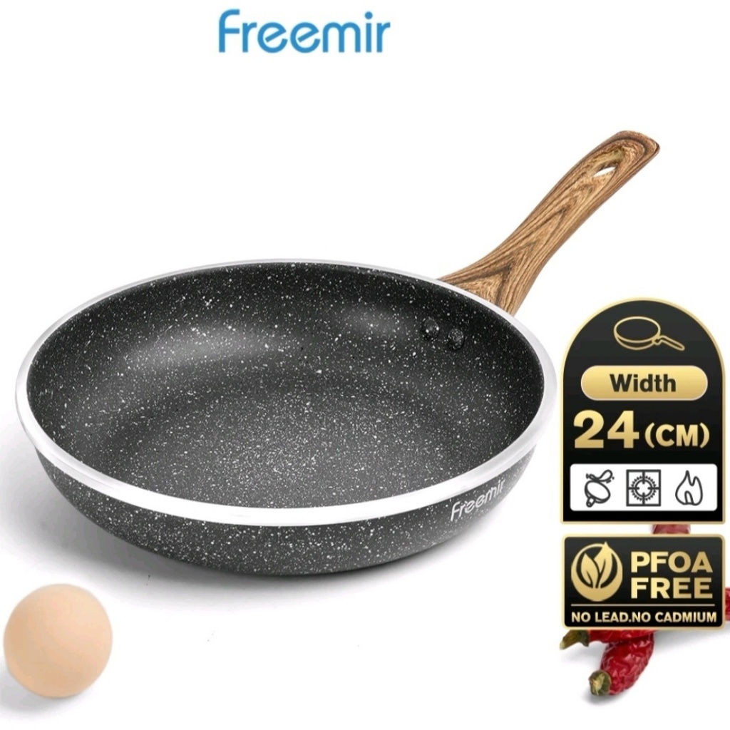 Jual Frying Pan Freemir Deep Wood Series 24cm - Penggorengan Anti ...