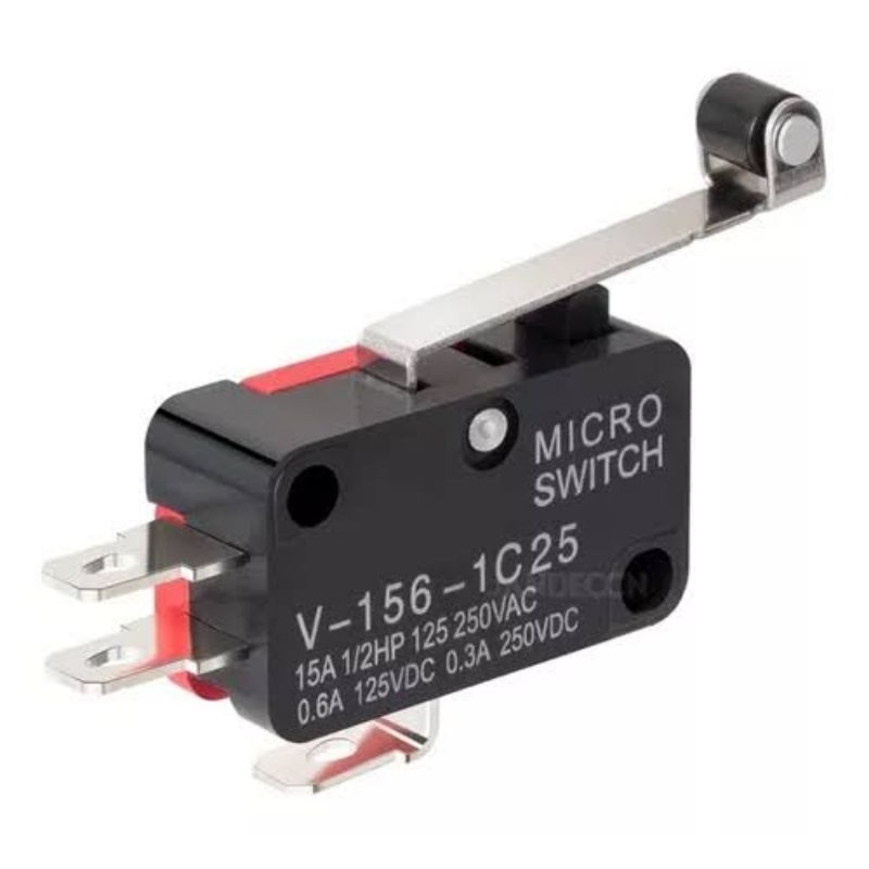Jual MICRO LIMIT SWICTH ROLLER HINGE GAGANG V-156-1C25 250V 15A 3 PIN, Untuk Saklar Piw Piw ...