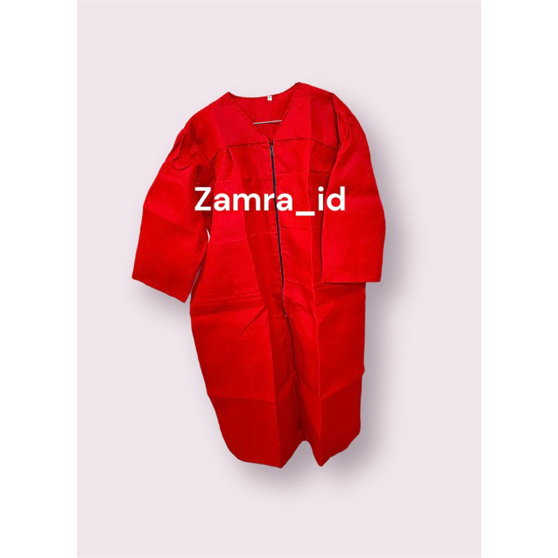 Jual JUBAH WISUDA WARNA MERAH bahan GABARDIN untuk DEWASA | Shopee ...