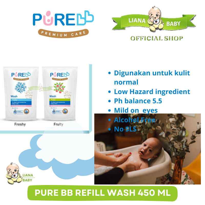 Jual PERA36 PURE BABY WASH BABY BATH REFILL SABUN BAYI 450 mL | Shopee ...