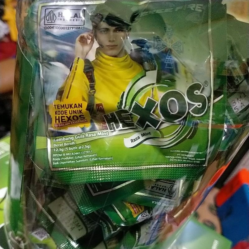 Jual HEXOS permen(edisi kode unik FREE FIRE) TOPLES KECIL isi 25 SACHET ...