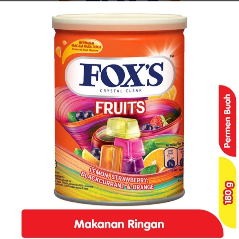 Jual FOX'S Crystal Clear Fruits Permen Kaleng 180 g | Shopee Indonesia
