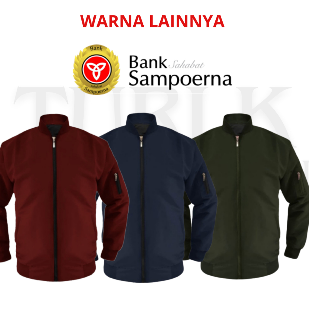 Jual Jaket Bank Sampoerna Jaket Bomber Custom Free Topi Hitam | Shopee ...