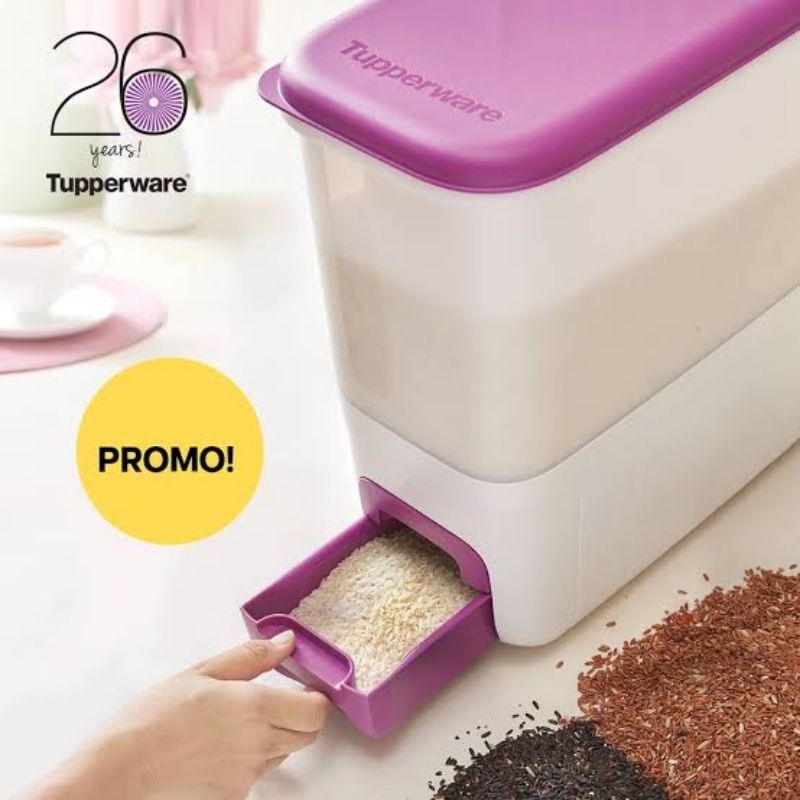 Jual Tupperware Rice Smart 10 Kg - Purple / Storage Box Wadah Tempat ...