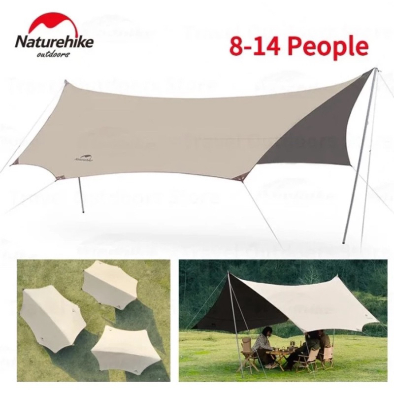 Jual NATUREHIKE FLYSHEET CLOUD MORAINE TI BLACK Titanium coating ...
