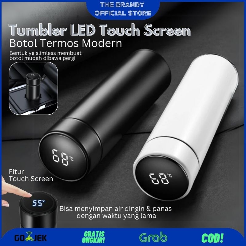 Jual TheBrandy Botol Minum Air Viral LED Suhu Tumbler Botol Termos Air ...