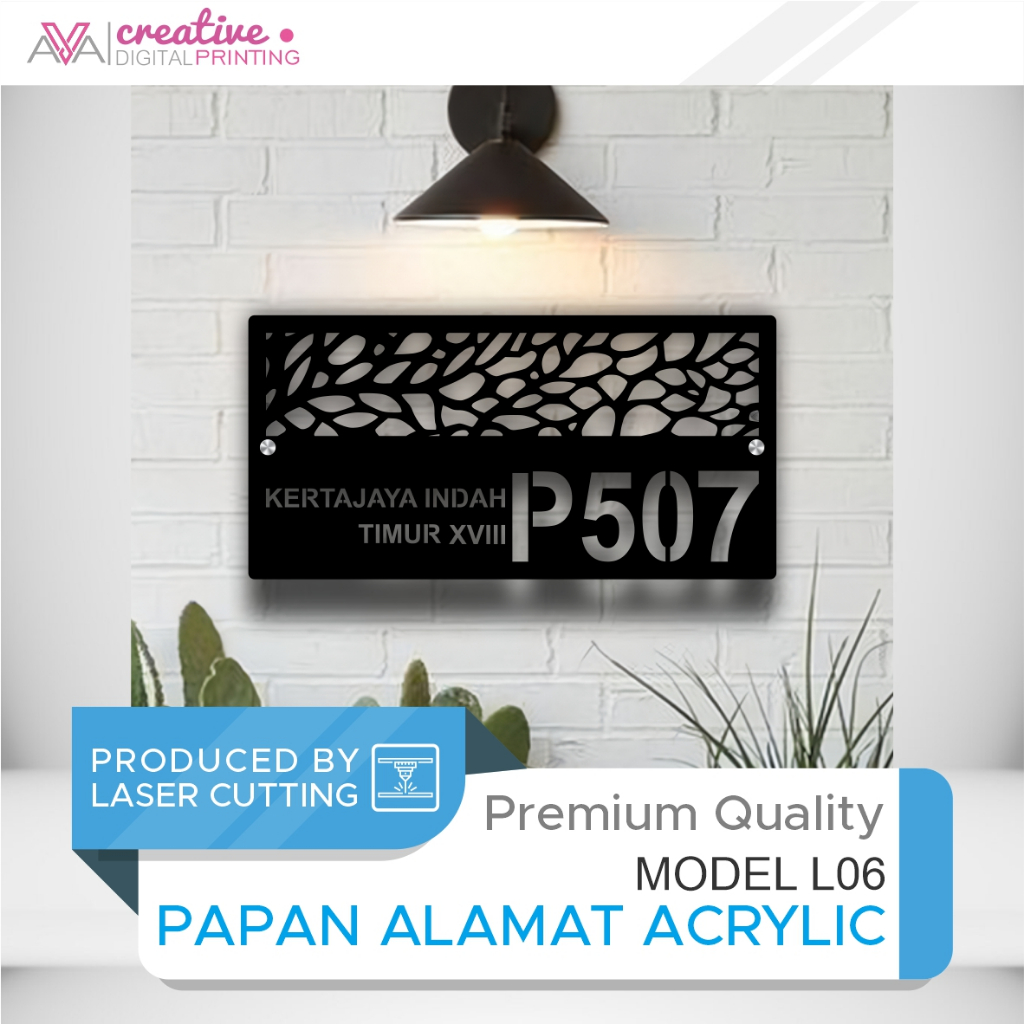 Jual PAPAN ALAMAT AKRILIK MODEL L06 | Shopee Indonesia