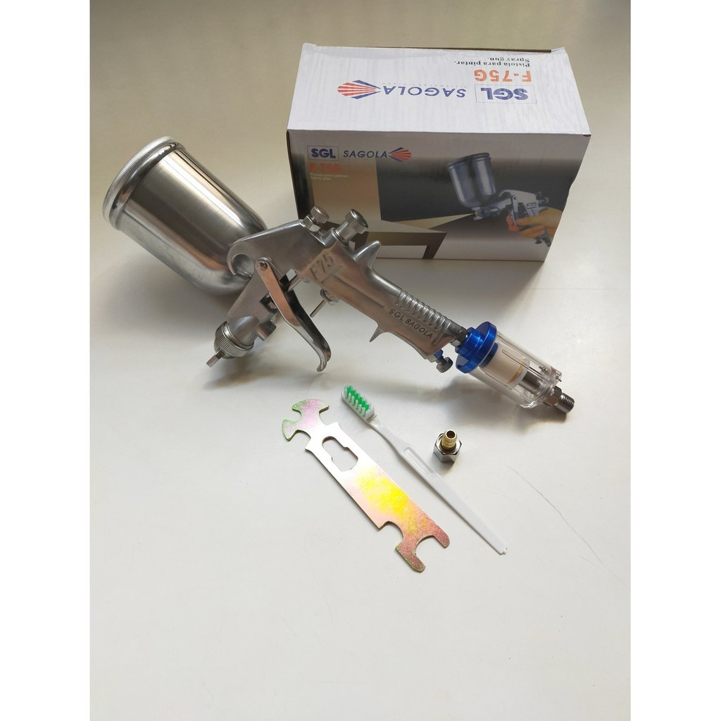 Jual SAGOLA Spray Gun Alat Semprot Cat Tabung Atas F75G | Shopee Indonesia