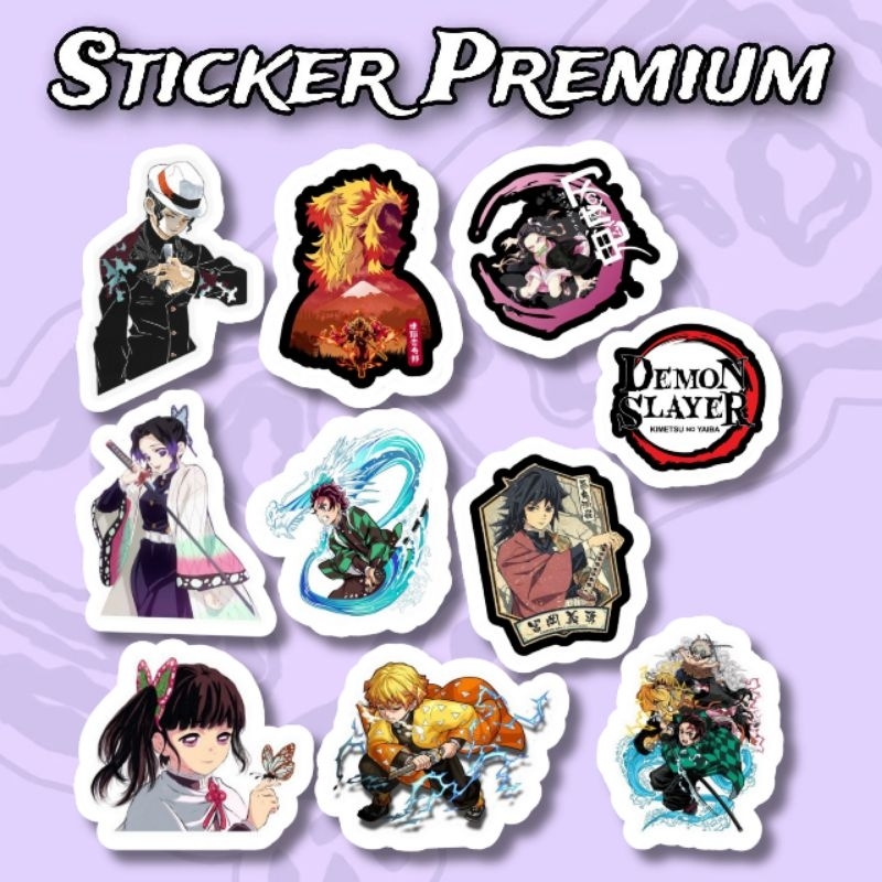 Jual Sticker Anime Demon Slayer Kimetsu no yaiba Pack 10pcs Premium ...