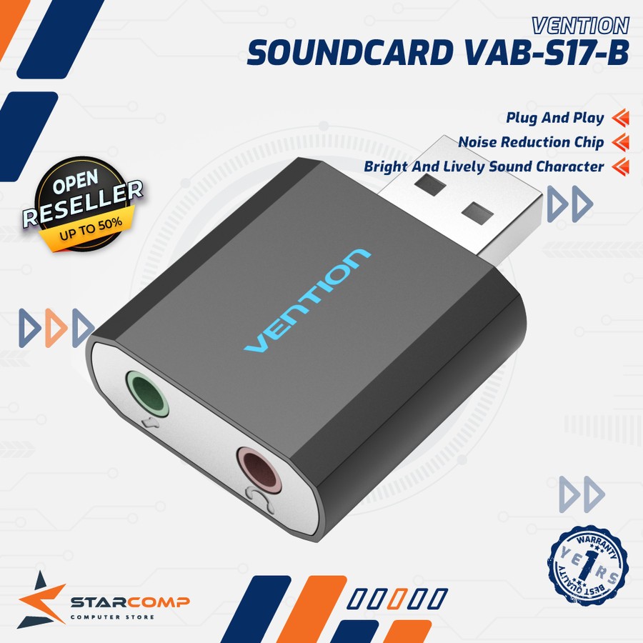 Jual VENTION S17 Universal External USB Sound Card | Shopee Indonesia