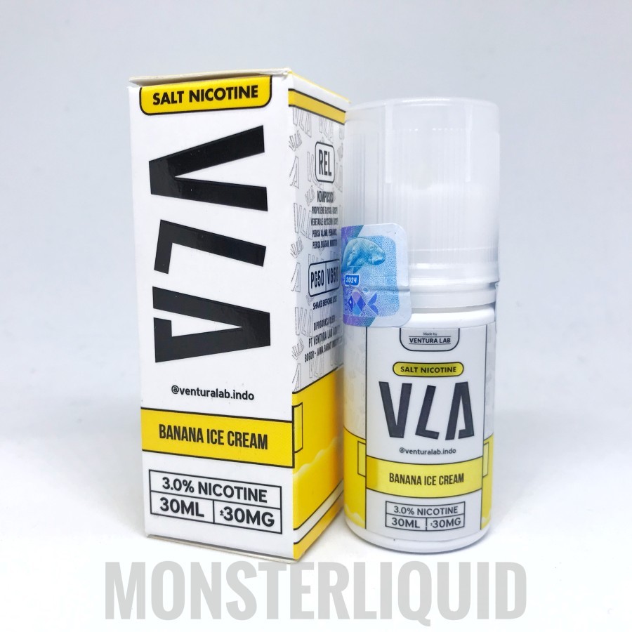 Jual SALT VLA BANANA ICE CREAM BY VENTURA LAB 30MG 30ML | Shopee Indonesia