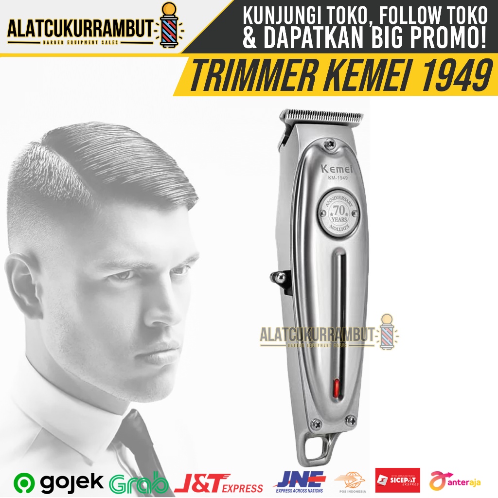 Jual KEMEI 1949 Alat Cukur Rambut Jenggot Kumis Trimmer Mesin Cukur Detailer Kemei | Shopee ...