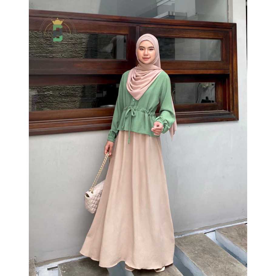 Jual baju gamis remaja terbaru 2025 gamis wanita dewasa Rosella dress ...