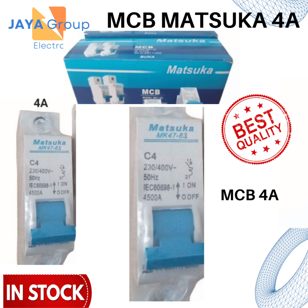Jual MCB LISTRIK MATSUKA 4A/6A/10A/16A 1 PHASE | Shopee Indonesia