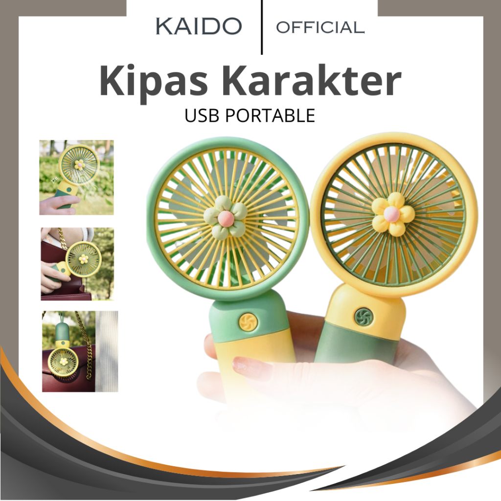 Jual Kipas Angin Mini Portable Kipas Angin USB Genggam Karakter Kipas ...