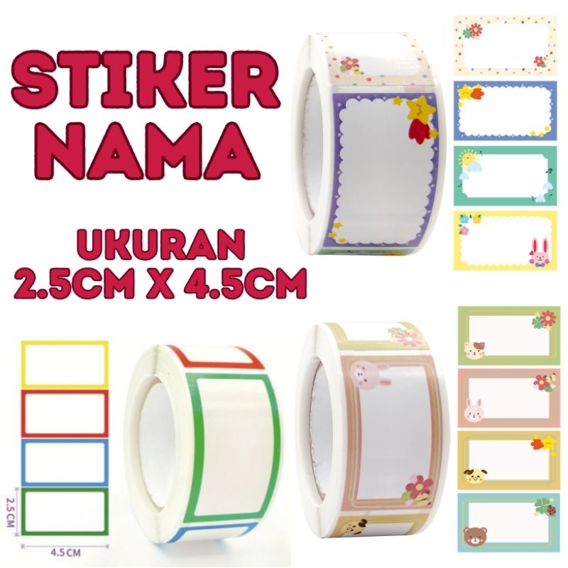Jual HAPPY - 250 PCS / 1 ROLL STIKER DIY LABEL NAMA STICKER NAME ...