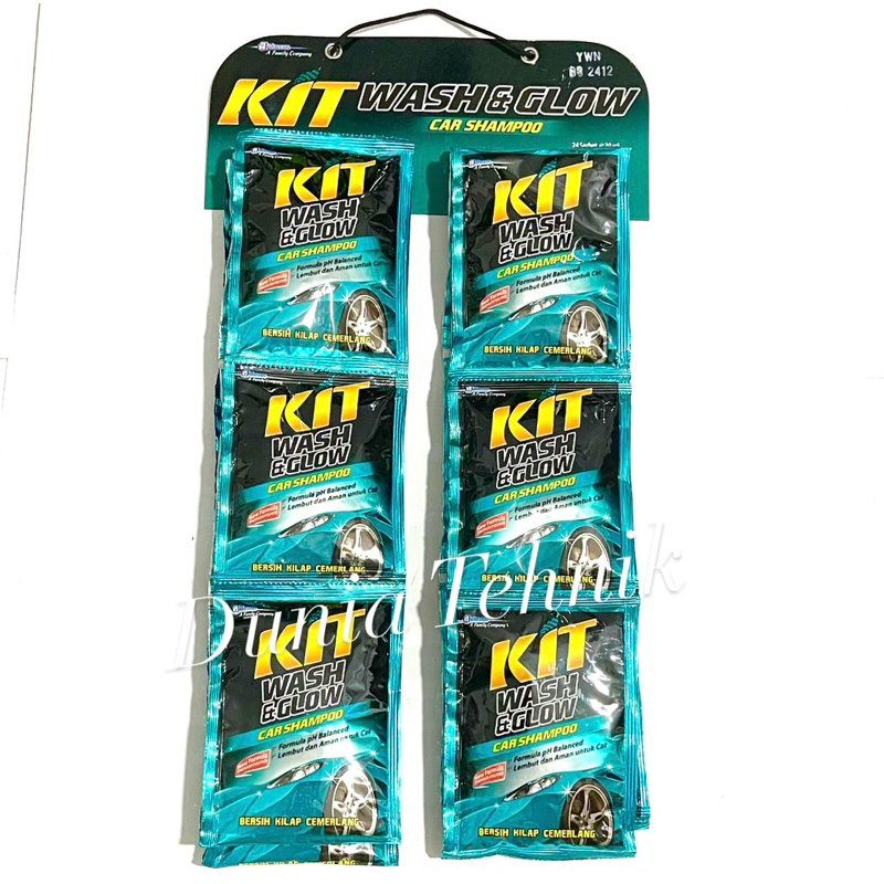 Jual KIT Wash & Glow Shampoo Cuci Mobil Motor 30 ML 6 Sachet Sabun Cuci ...