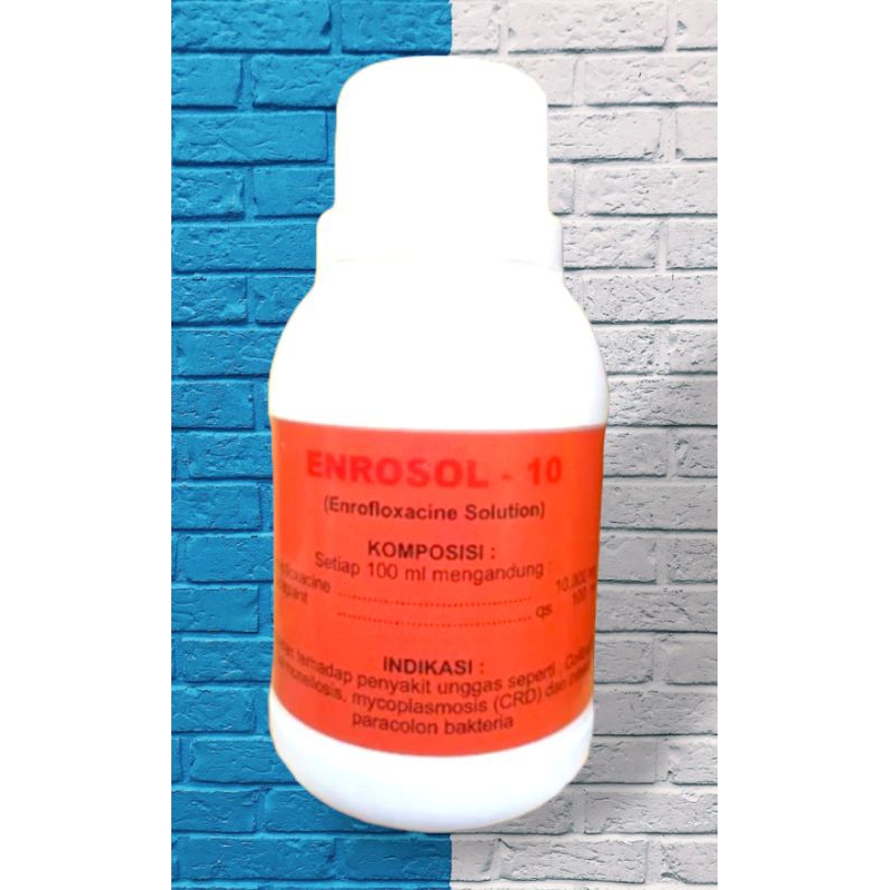 Jual Obat Ayam Ternak Unggas atasi Coli, Salmonella ENROSOL -10 100 Ml ...