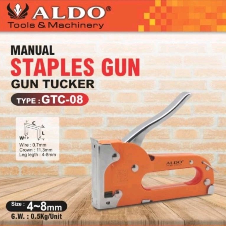 Jual Staples Stapler Tembak Gun Tacker Aldo GTC 08 4-8mm | Shopee Indonesia